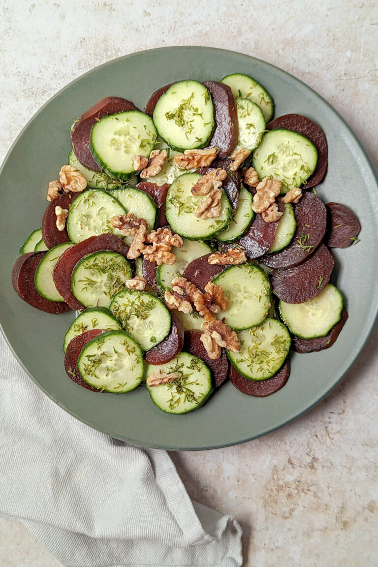 Healthy Cucumber Beet Salad with Fresh Dill